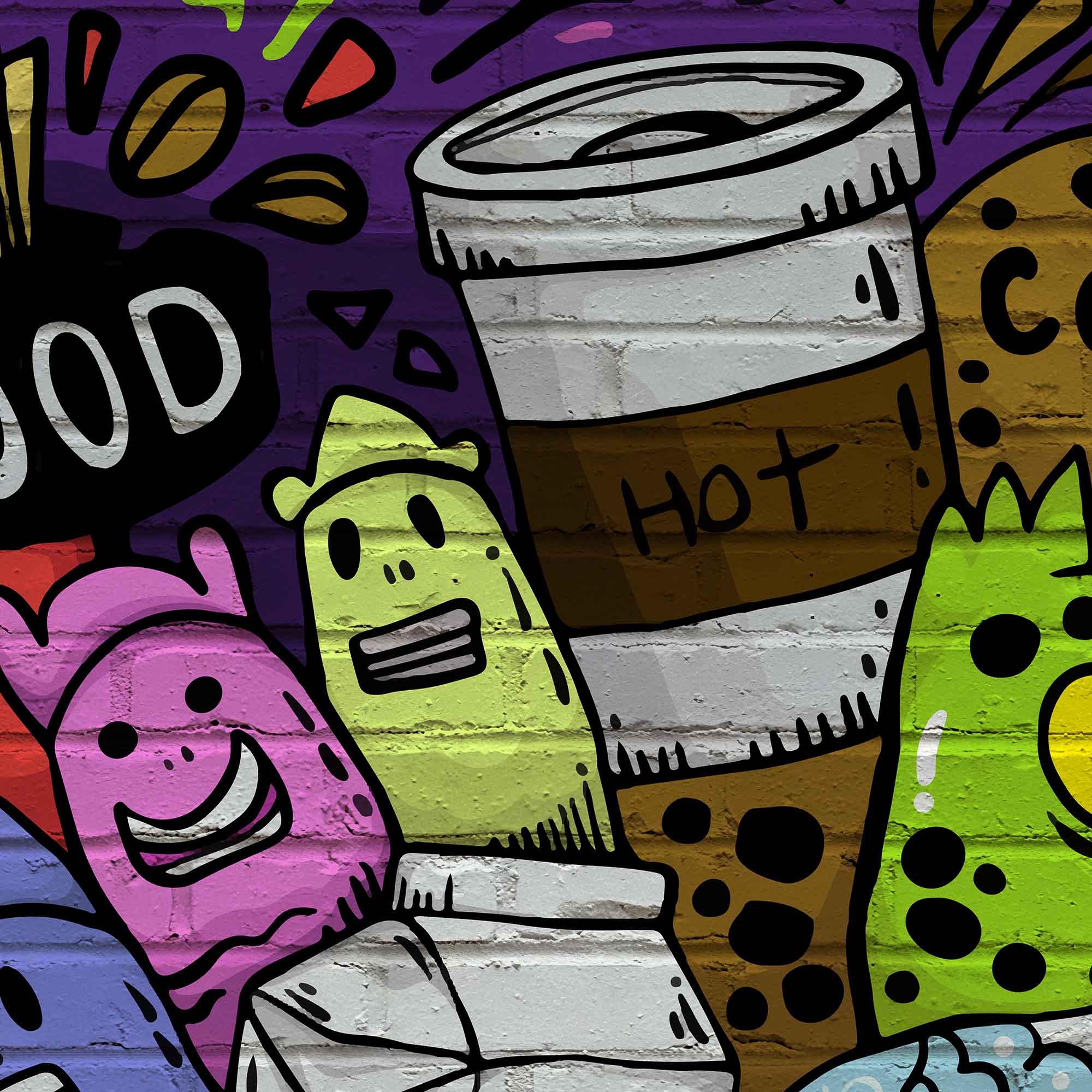 Graffiti Behang Levendige Stadssfeer Topkwaliteit en Uniek Design ...