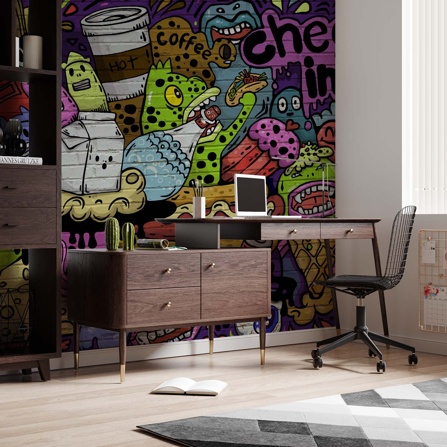 Graffiti Behang Levendige Stadssfeer Topkwaliteit en Uniek Design ...