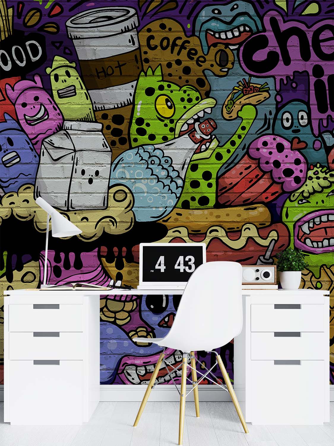 Graffiti Behang Levendige Stadssfeer Topkwaliteit en Uniek Design ...