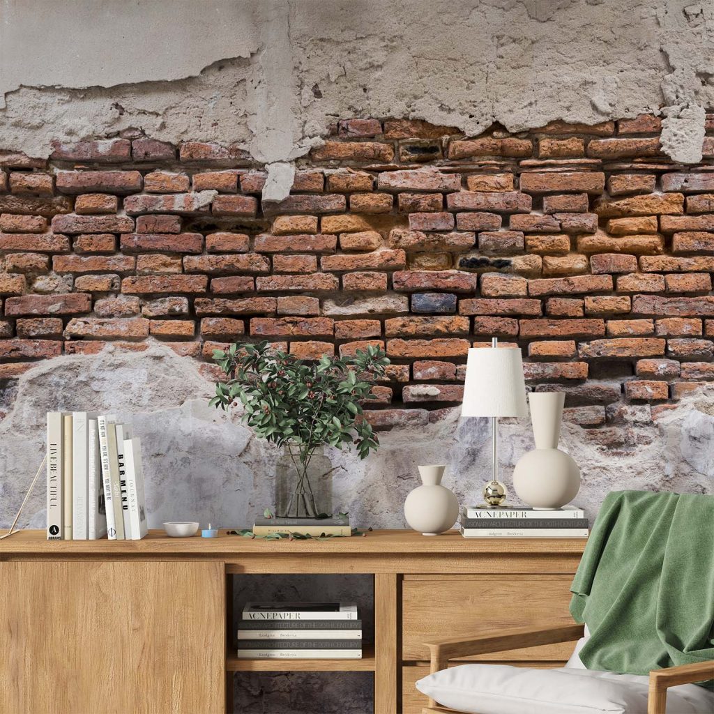 Industrieel Baksteen Cement Behang Topkwaliteit en Uniek Design ...