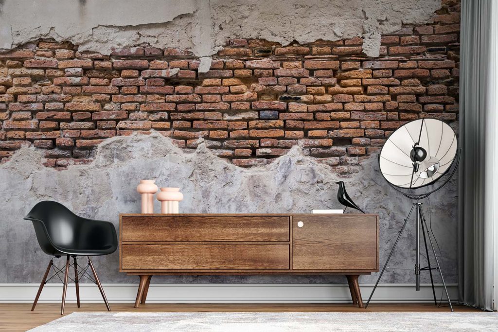 Industrieel Baksteen Cement Behang Topkwaliteit en Uniek Design ...