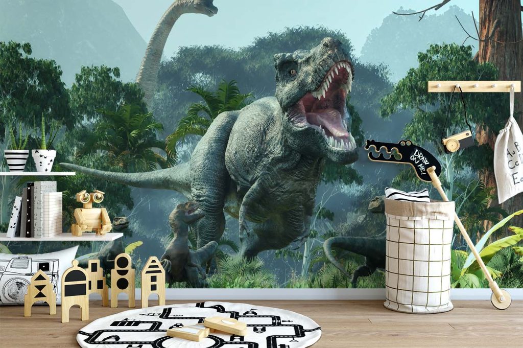 Avontuurlijke Dino Kinderkamer Behang Topkwaliteit en Uniek Design ...