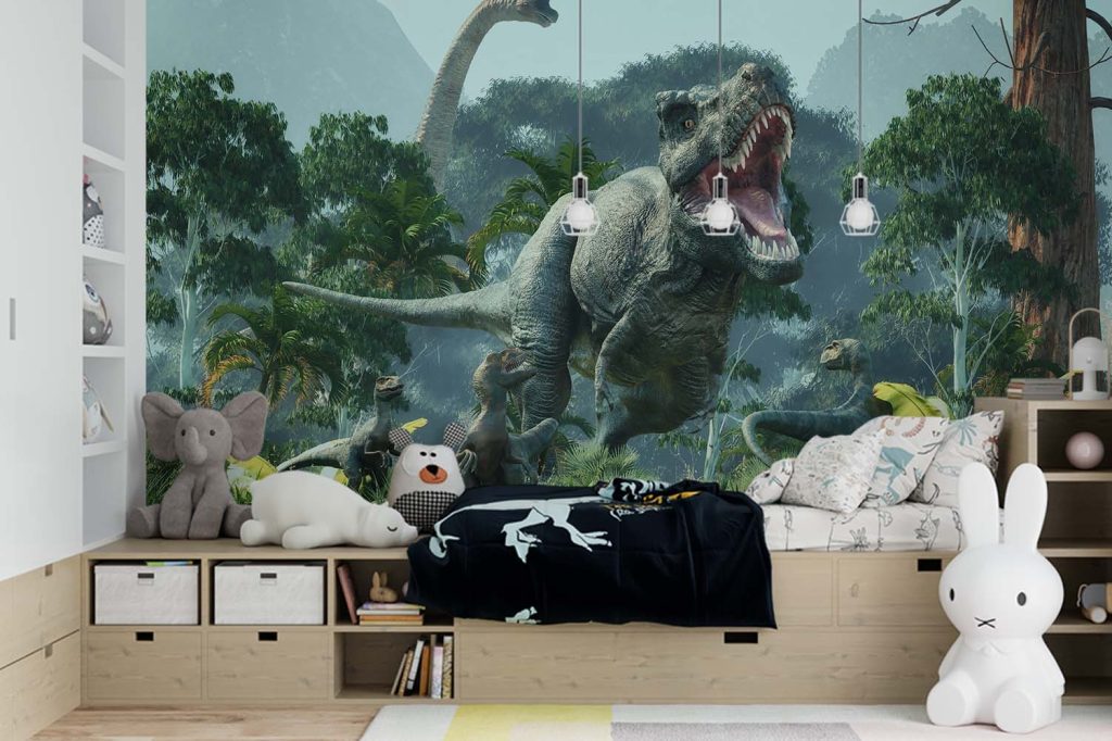Avontuurlijke Dino Kinderkamer Behang Topkwaliteit en Uniek Design ...