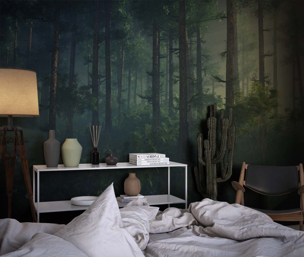 Bos Zonsopkomst Natuur Behang Topkwaliteit en Uniek Design | Trendingwall