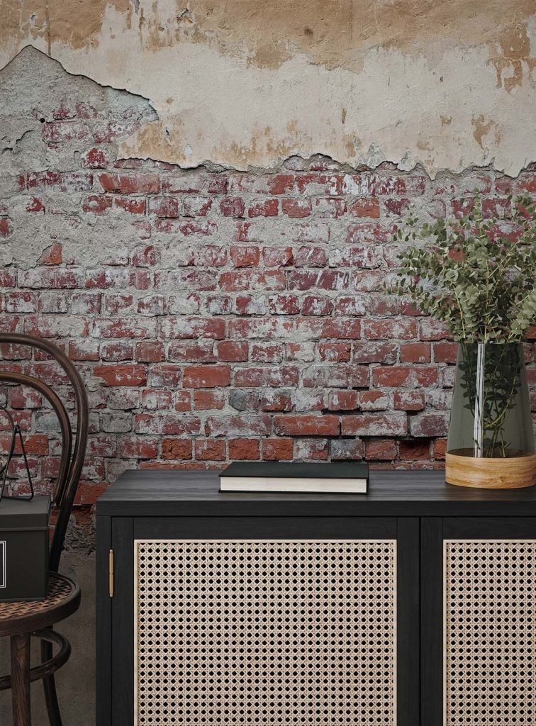 Rood-Gouden Industrieel Behang Topkwaliteit en Uniek Design | Trendingwall