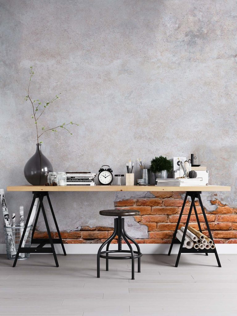 Industrieel Behang: Rode Baksteen & Cement Topkwaliteit en Uniek Design ...