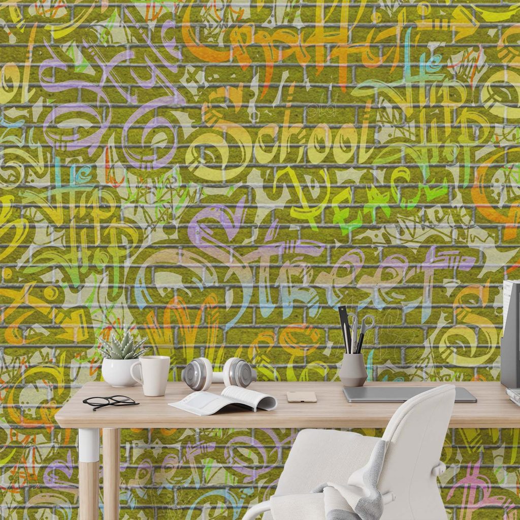 Graffiti Behang Levendige Kleuren Topkwaliteit en Uniek Design ...