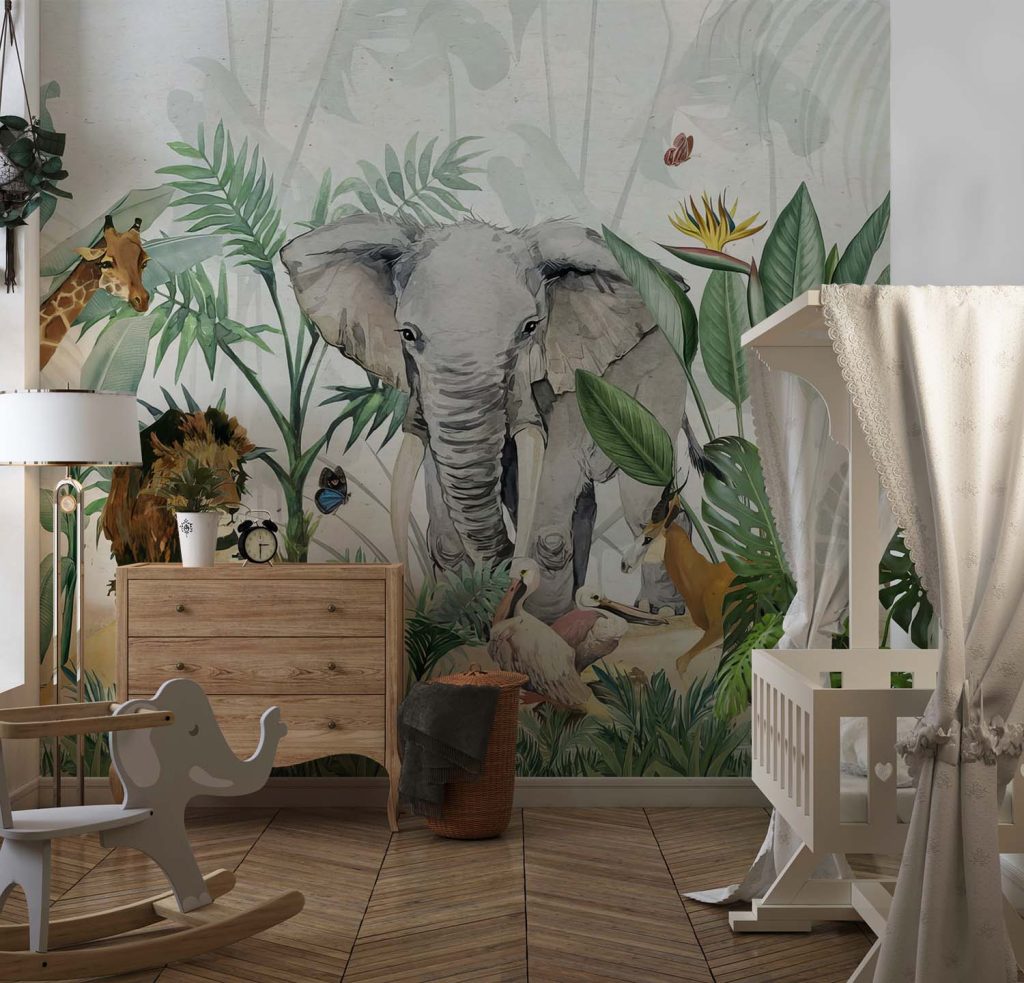 Avontuurlijke Safari Kinderkamer Behang Topkwaliteit en Uniek Design ...