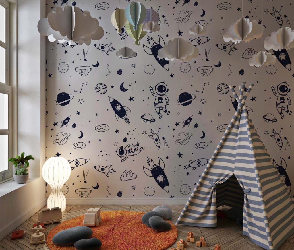 Avontuurlijk Ruimte Kinderbehang Topkwaliteit en Uniek Design ...